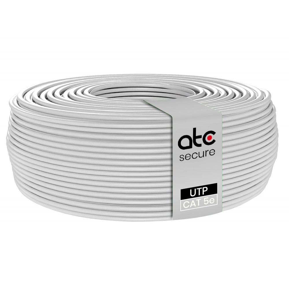Cable UTP Cat5e CCA Blanco 100MT PVC 0.48MM ATCS