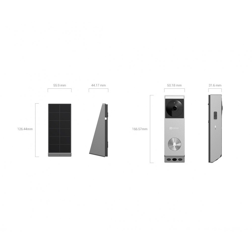 Placa Video Portero EP3x Pro Doble lente 2K+1080P con panel solar CS ...