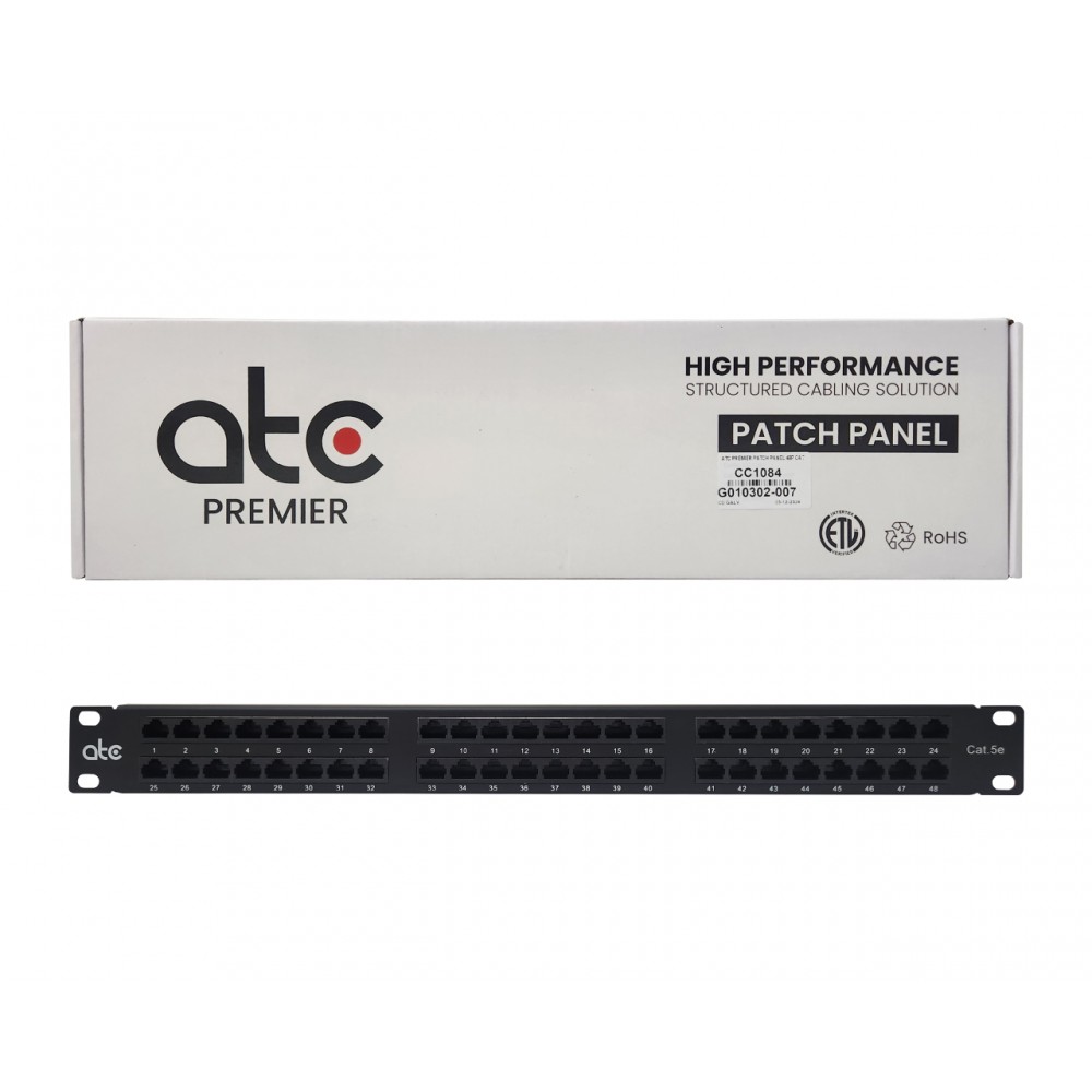 ATC PREMIER PATCH PANEL 48P CAT 5E