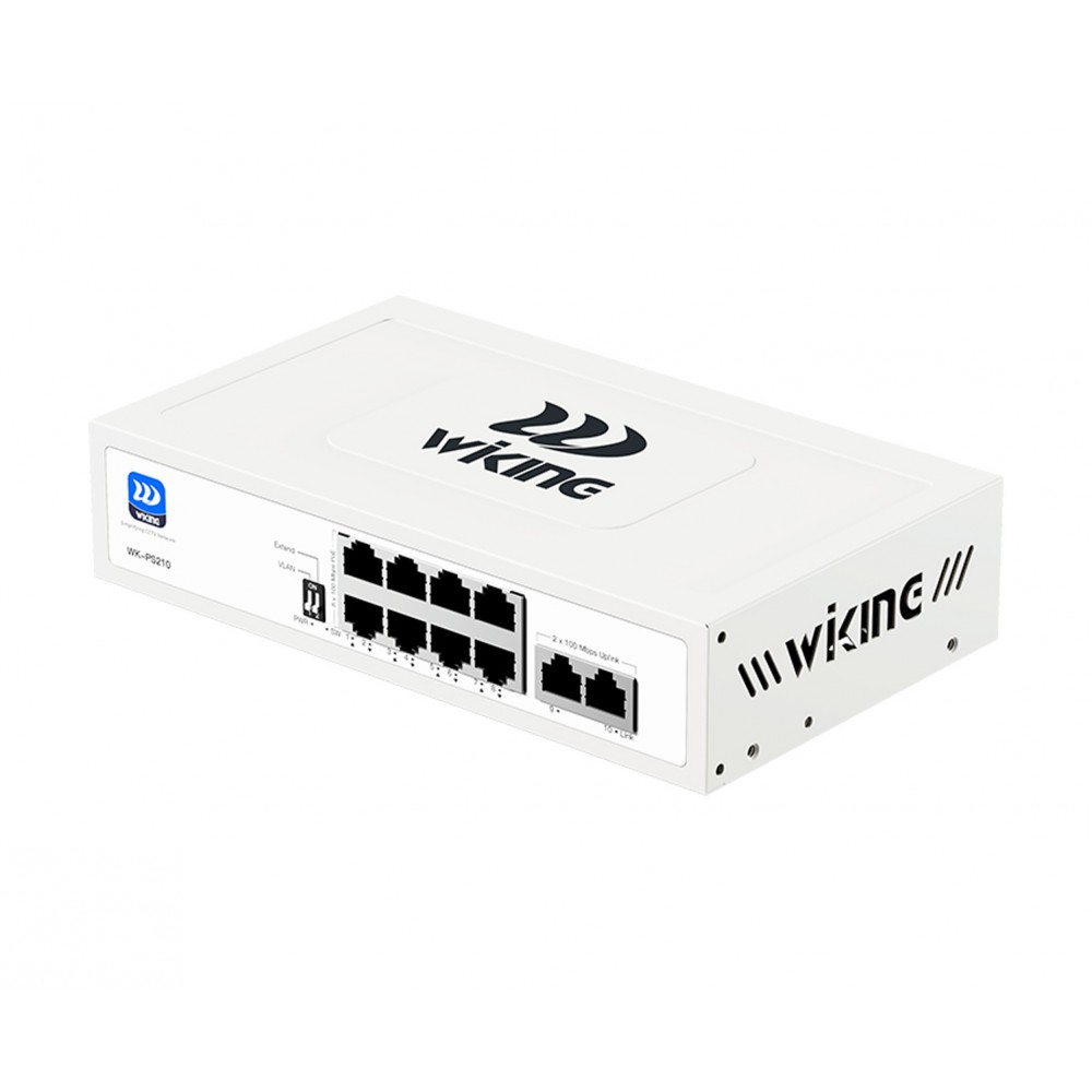 Switch 8FE PoE+ 76W Mod. Extend + 2FE No Administrable WK-PS210 V2 Wiking